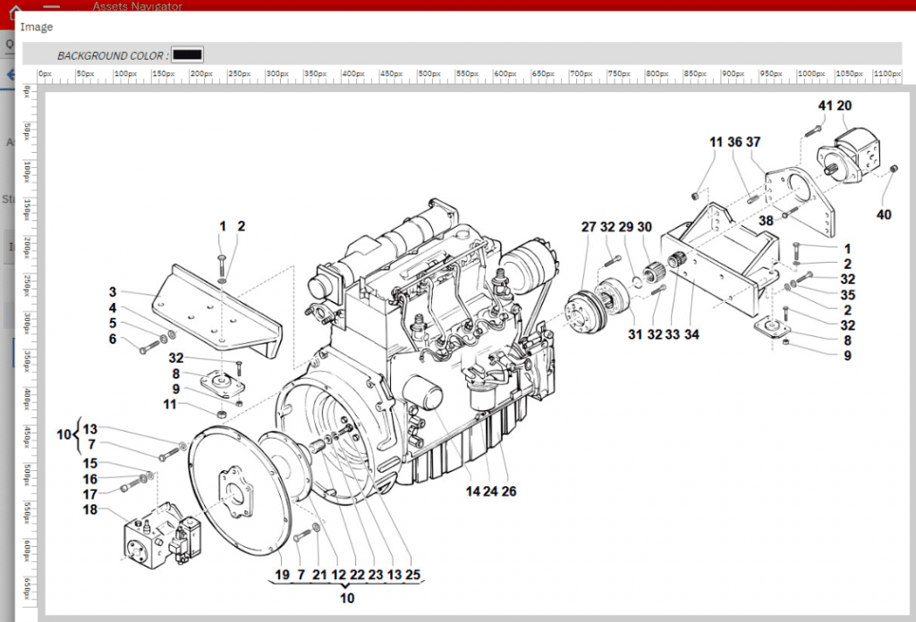 Illustrated parts catalog integrated with MAXIMO